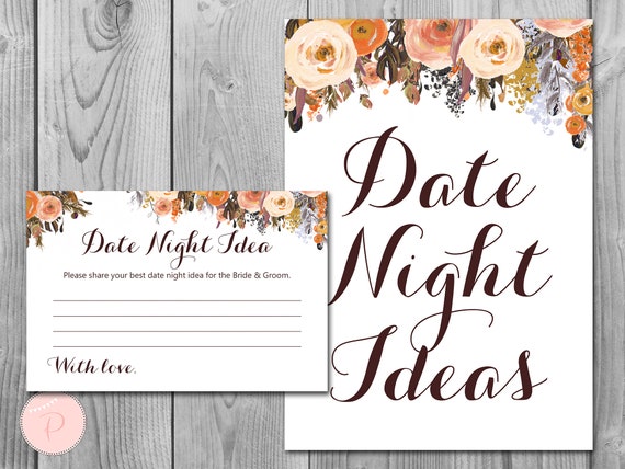 Fall Autumn Date Night Ideas Date Night Cards Date Night | Etsy