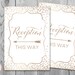 Gold Reception Sign Wedding Direction Sign Instant Download - Etsy