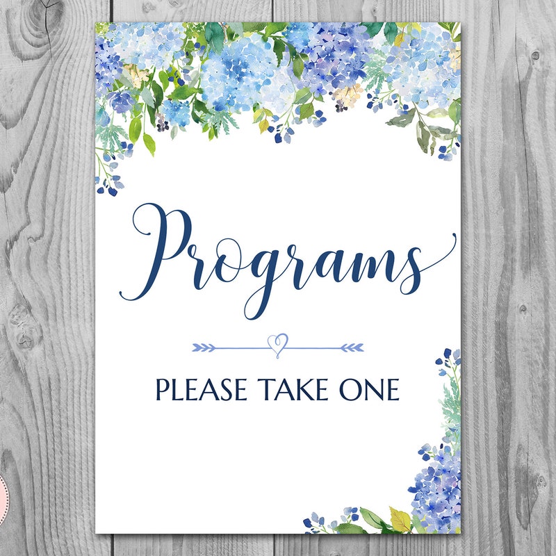 Wedding Program Sign - Etsy