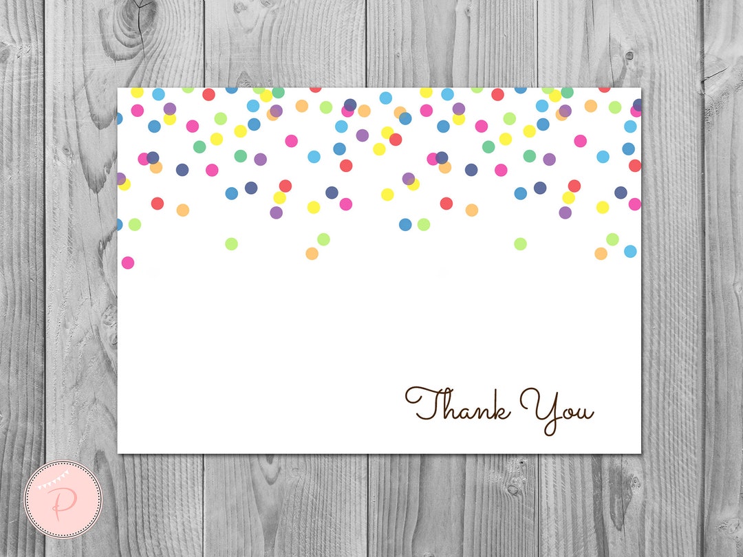 Baby Sprinkle Thank You Cards, Baby Invitation, Rainbow Party ...