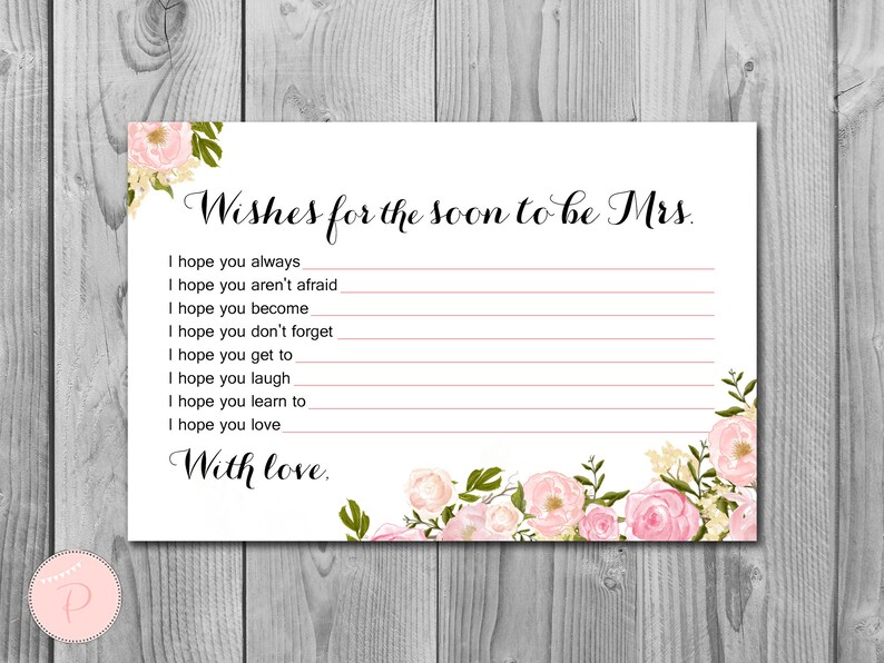 Pink Wishes for the Bride to Be Card Wishes for the Soon to - Etsy