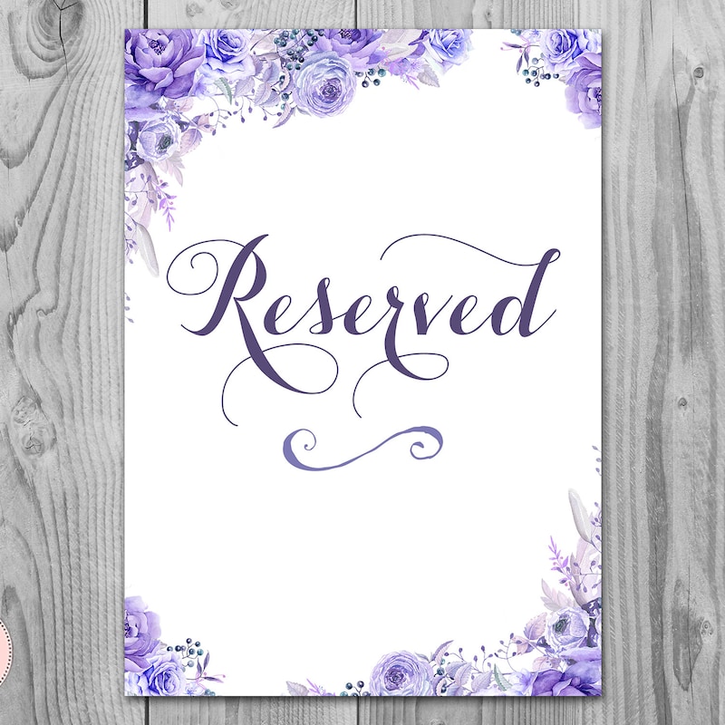 Reserved Signs Floral - Etsy