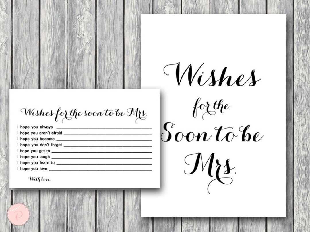 Wishes for the Bride to Be Card, Wishes for the Soon to Be Mrs ...