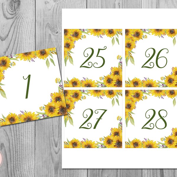Table Numbers Printable - Etsy