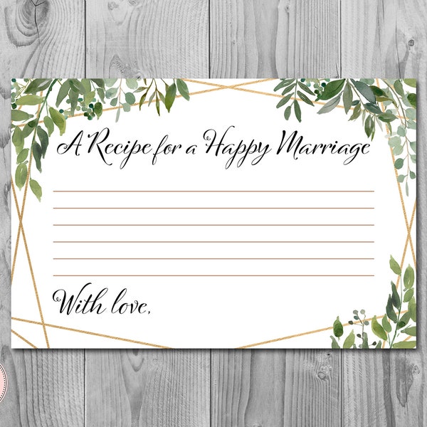 Recipe for Marriage - Etsy