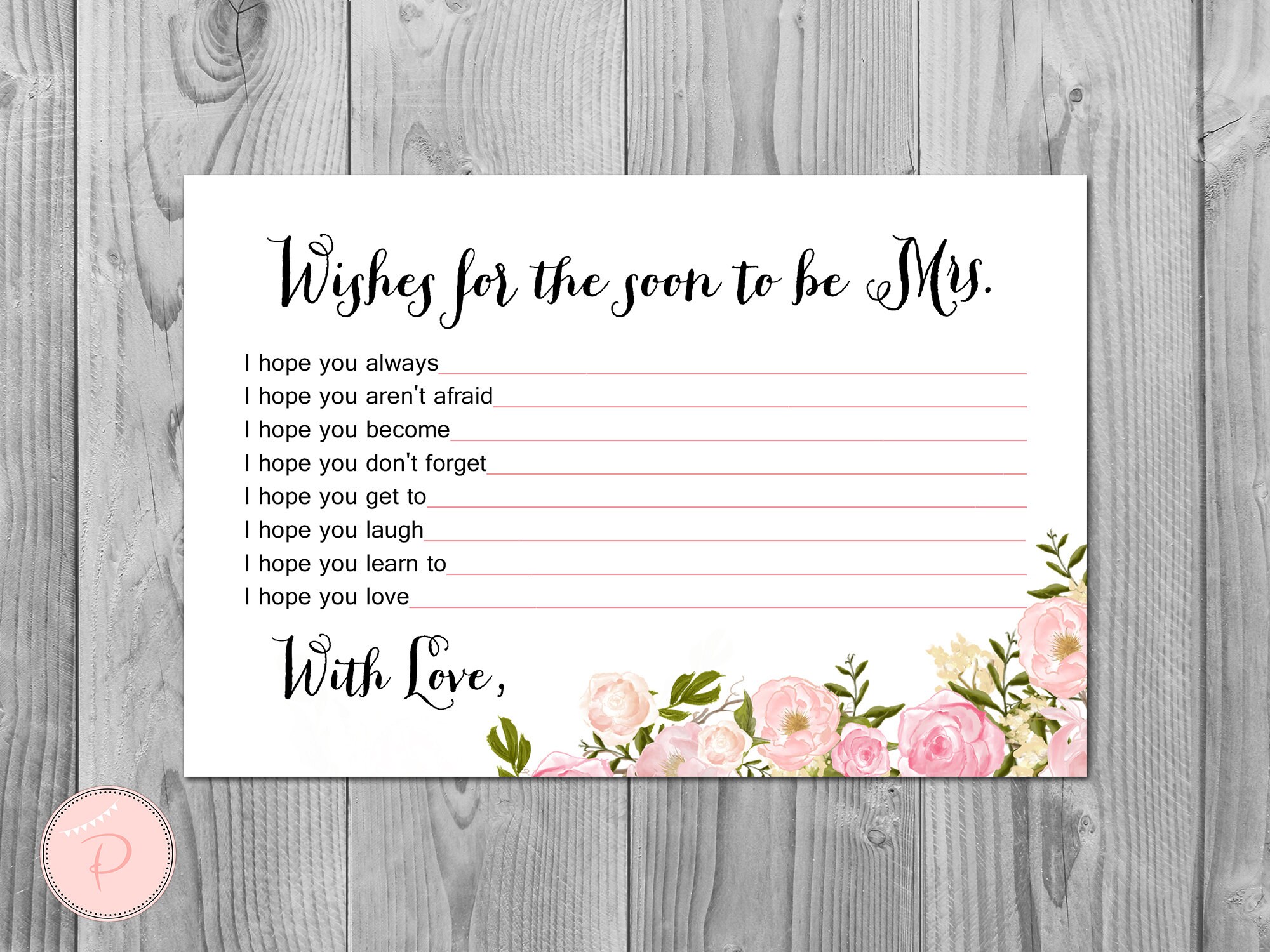 Wishes for the Bride to Be Card, Wishes for the Soon to Be Mrs ...
