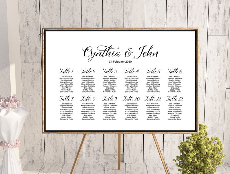 Find Your Seat Chart Printable Wedding Seating Chart Wedding | Etsy