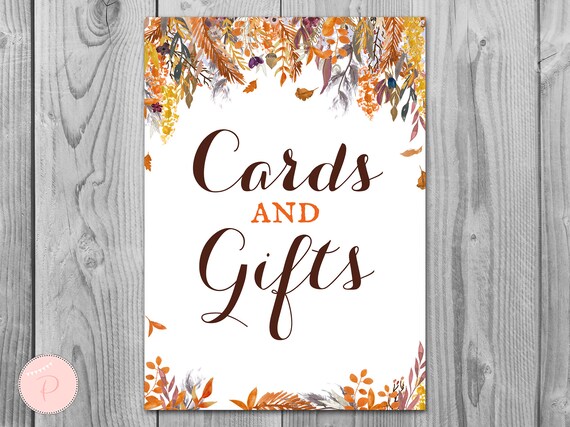 Fall Autumn Cards and Gifts Sign Download Decoration | Etsy