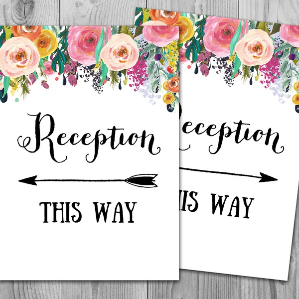 Reception Sign - Etsy