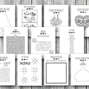 Wedding Activity Book and Coloring for Kids, Wedding Kids Table ...