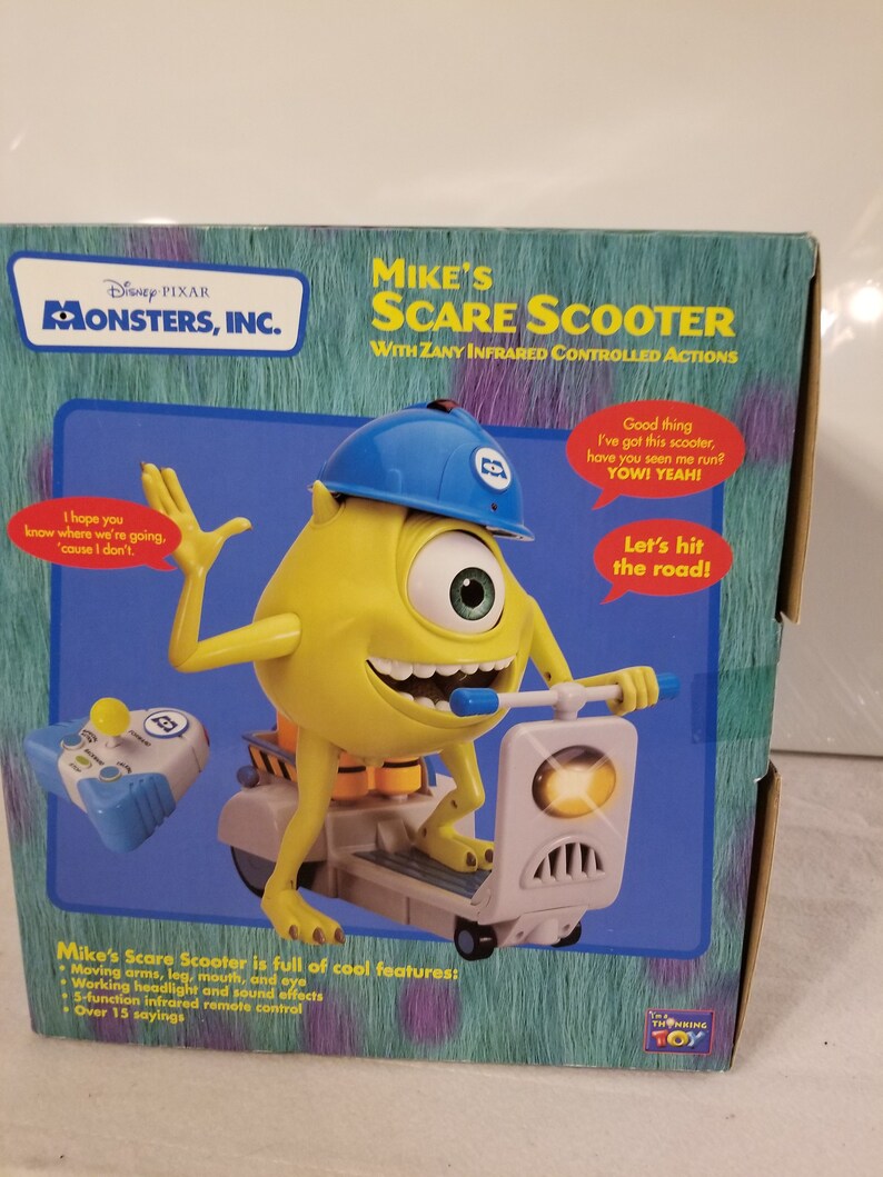 NRFB Monster's Inc.mike's Scare Scooter. Original From Year of Movie ...