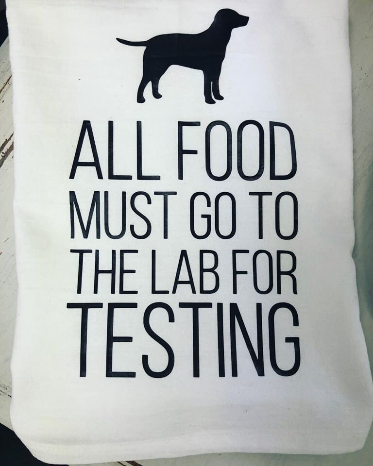 All Food Must Go to the Lab for Testing Tea Towel - Etsy