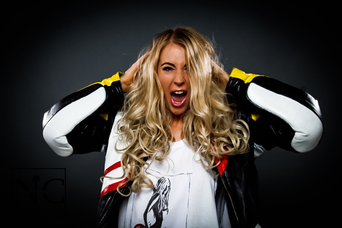 Nasty Xtina Hand Painted Biker Jacket. Man's Size: Medium - Etsy