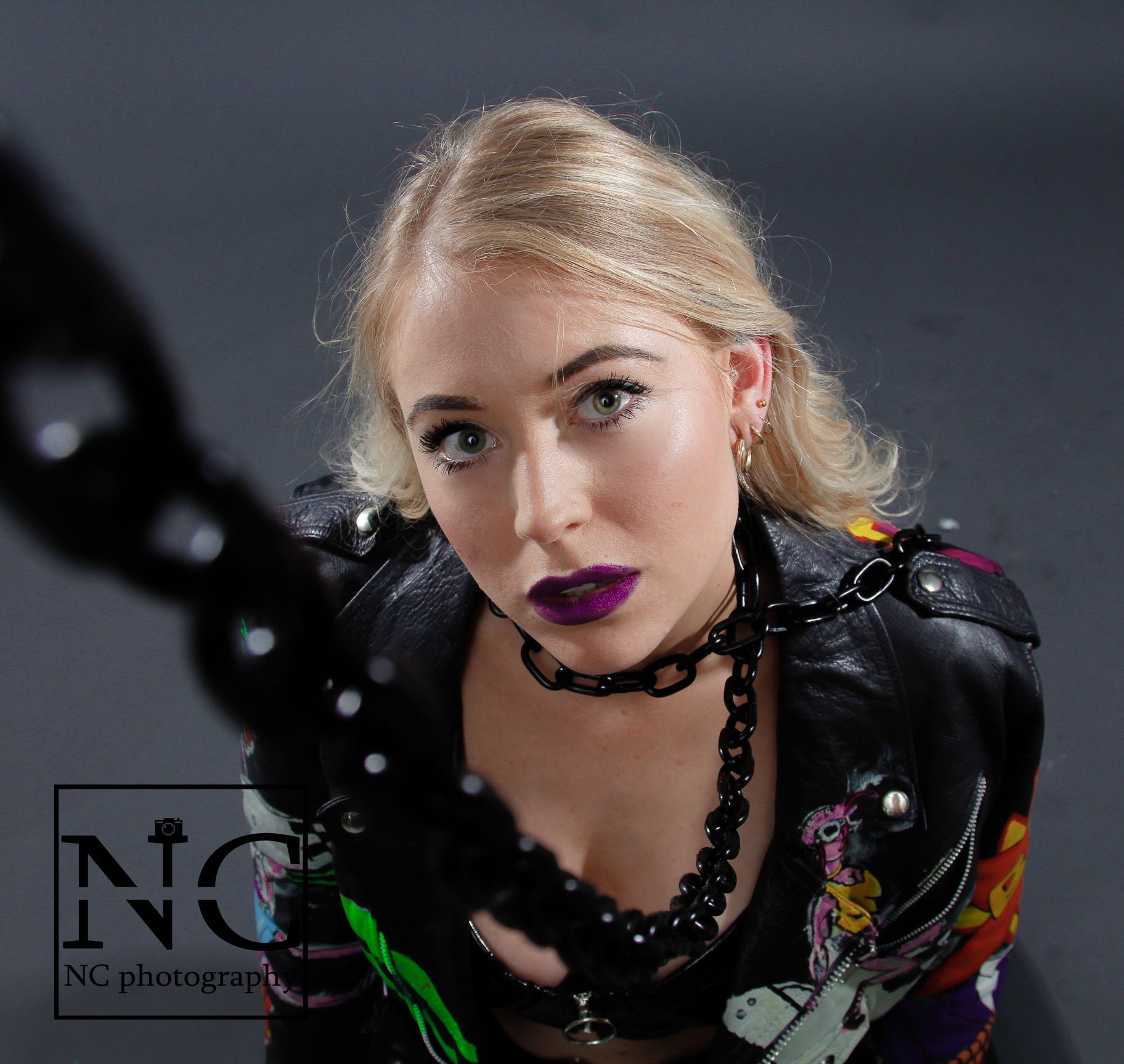 Tank Girl Hand Painted Leather Vintage Biker Jacker. Size: Small/medium ...