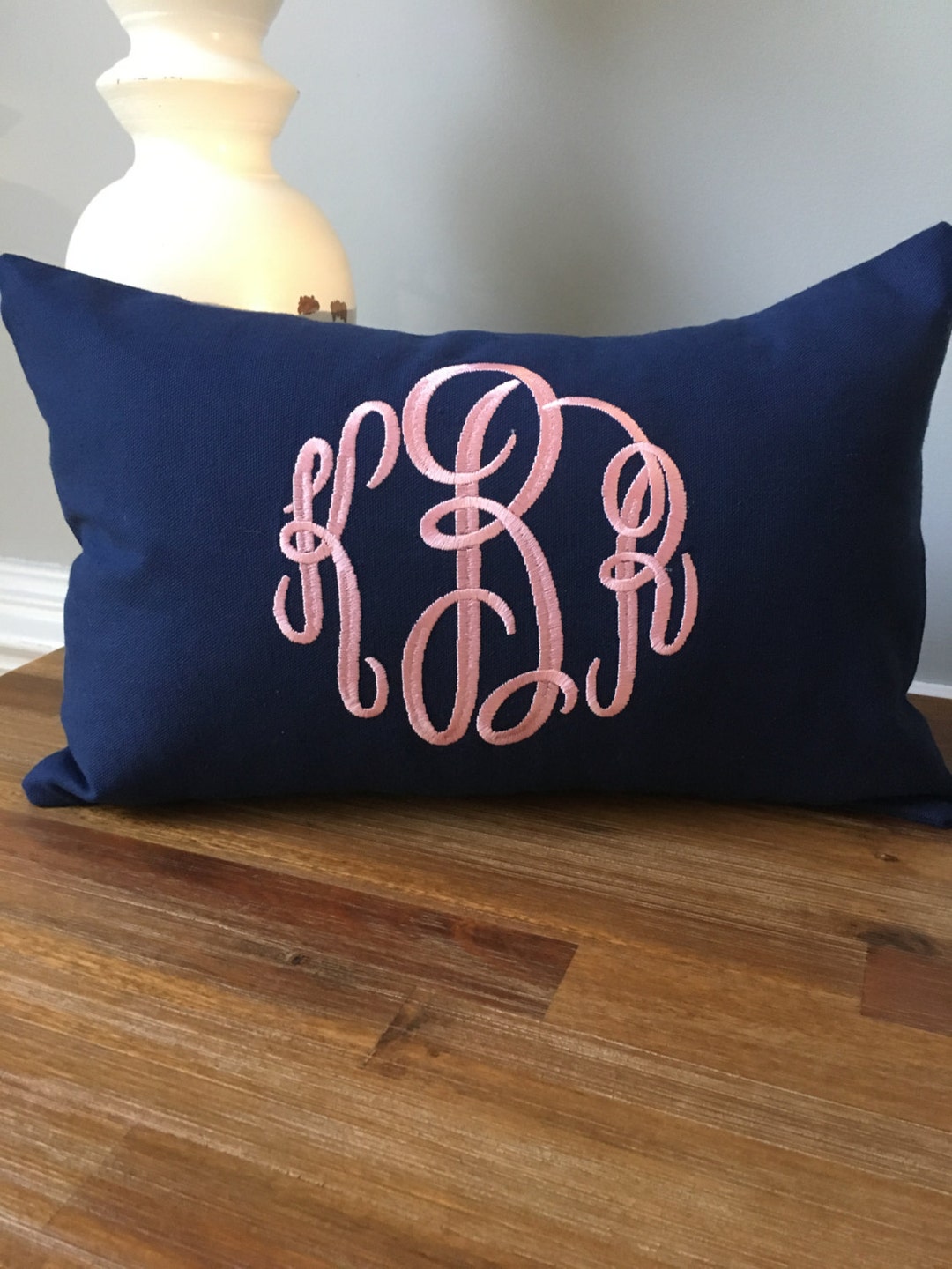 Custom Embroidered Monogrammed Personalized Pillow - Etsy