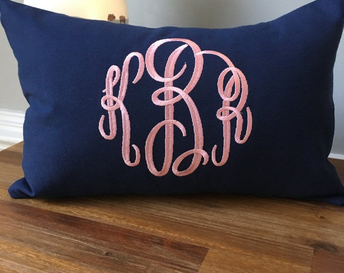 Custom Embroidered Monogrammed Personalized Pillow - Etsy