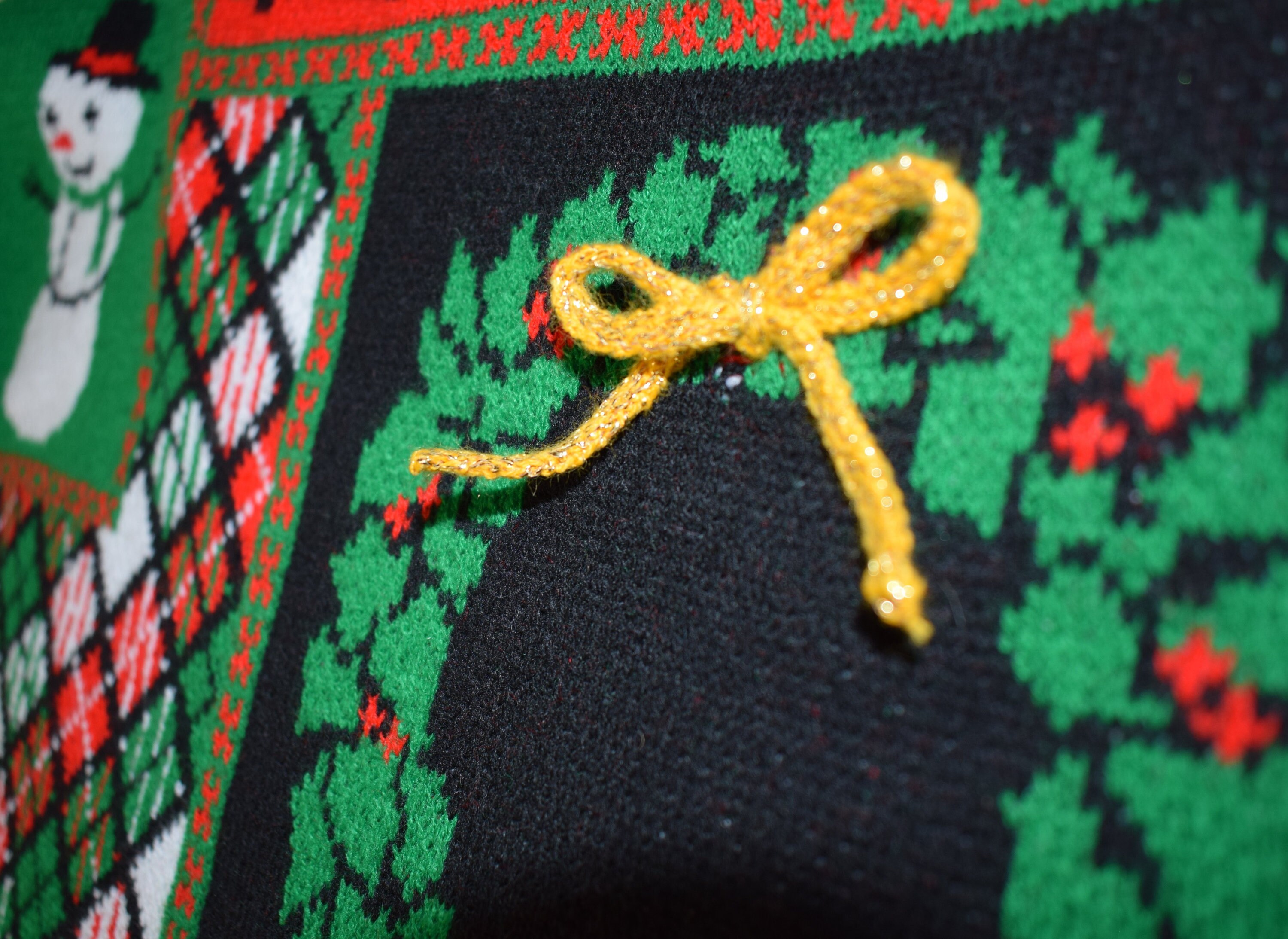 Patchwork Ugly Christmas Sweater - Festive Knit Unisex Christmas ...