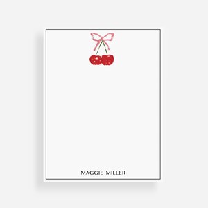Cherry Notepads | Cherry Custom Notepad | Fruit Grocery List | Memo Pad ...