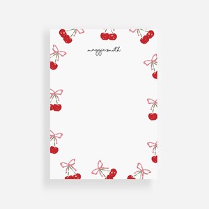 Cherry Notepads | Cherry Custom Notepad | Fruit Grocery List | Memo Pad ...