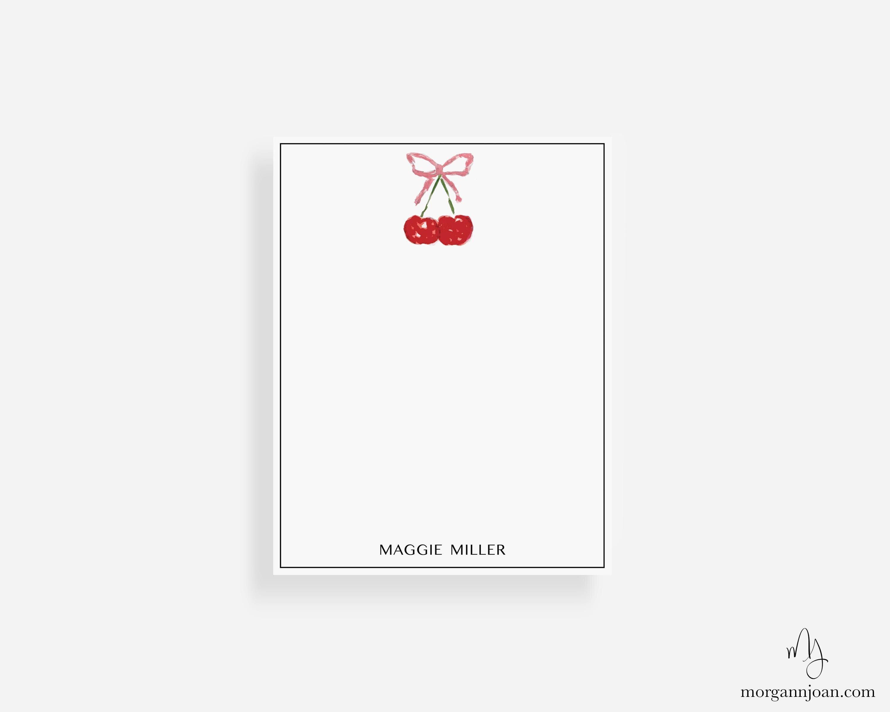 Cherry Notepads Cherry Custom Notepad Fruit Grocery List Memo Pad Cute ...