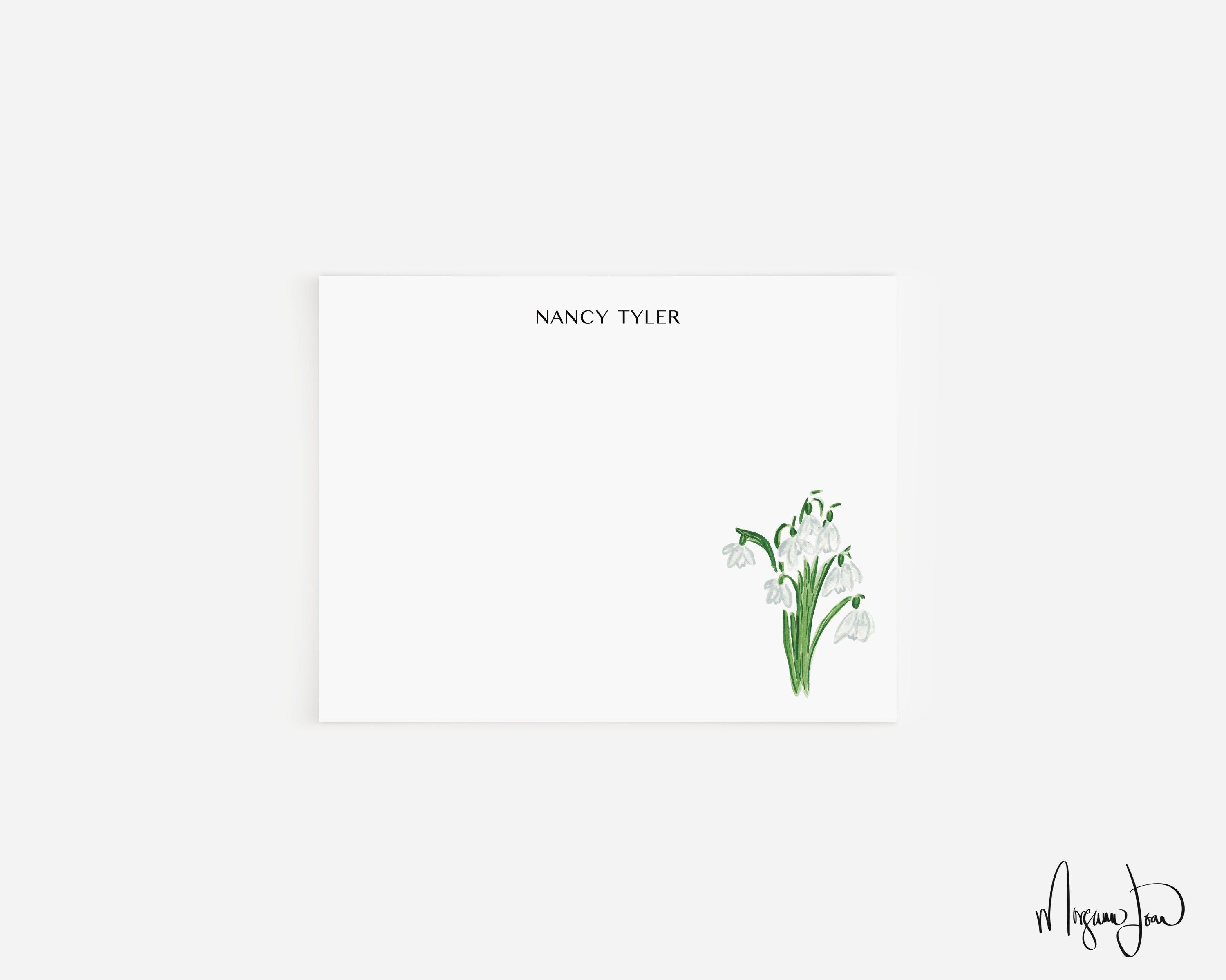 Lily Floral Flat Stationery Watercolor Floral Stationery Cute Floral ...