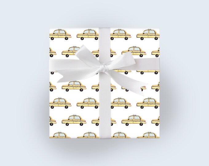 Yellow Taxi Wrapping Paper | NYC Wrapping Paper | Car Wrapping Paper ...