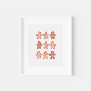 Gingerbread Men Art Print | Christmas Art Prints | Holiday Wall Decor ...