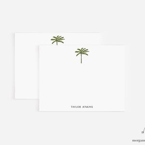 Personalized Palm Tree Stationery Set | Watercolor Tropical Stationery ...