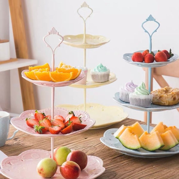 Ceramic Three Tier Cake Stand - Etsy