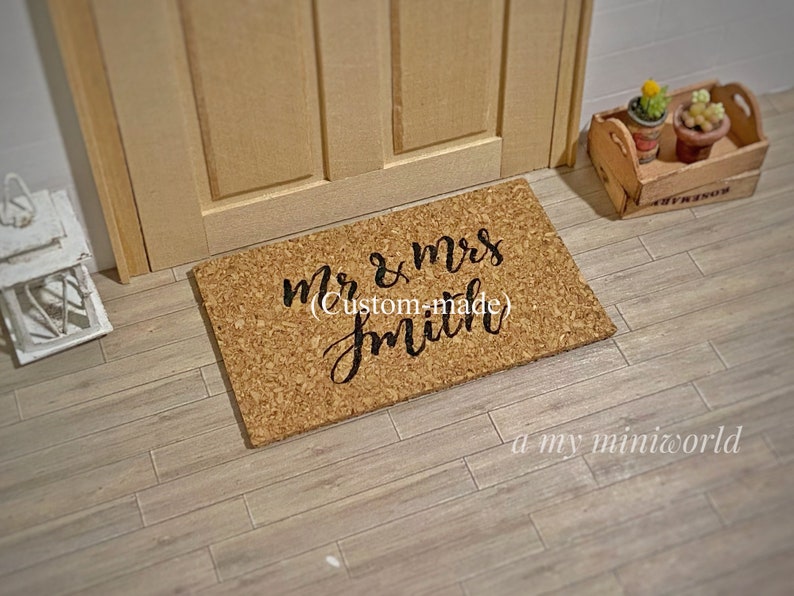 Dollhouse | 1:12 Miniature Wording Doormat (3 Styles) - Etsy