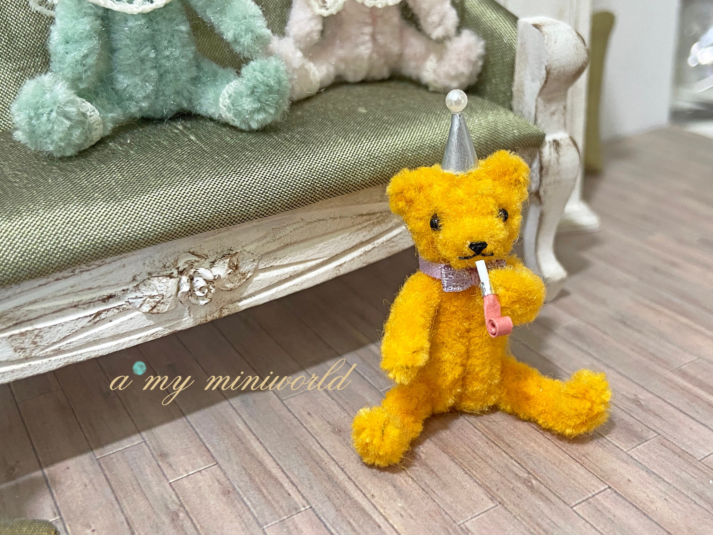 Dollhouse Teddy Bear 6 Styles Furry Wire Animal - Etsy