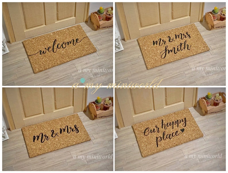Dollhouse | 1:12 Miniature Wording Doormat (3 Styles) - Etsy