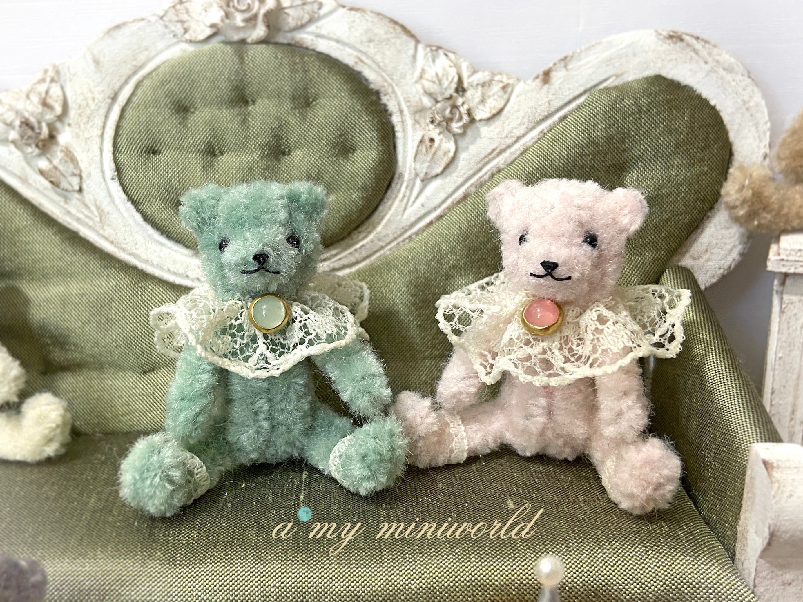 Dollhouse Teddy Bear 6 Styles Furry Wire Animal - Etsy
