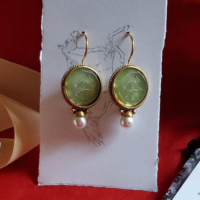 Intaglio Earrings - Etsy