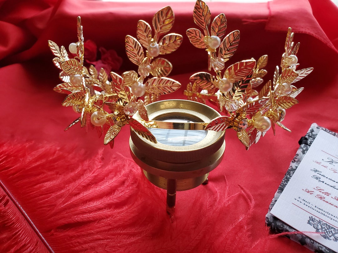 T-0022 Vintage Leaves Neoclassical Regency Tiara, Georgian Tiara ...