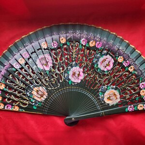 F-0002 - Wooden Hand Painted Hand Fan - Georgian Fan, Regency Fan ...