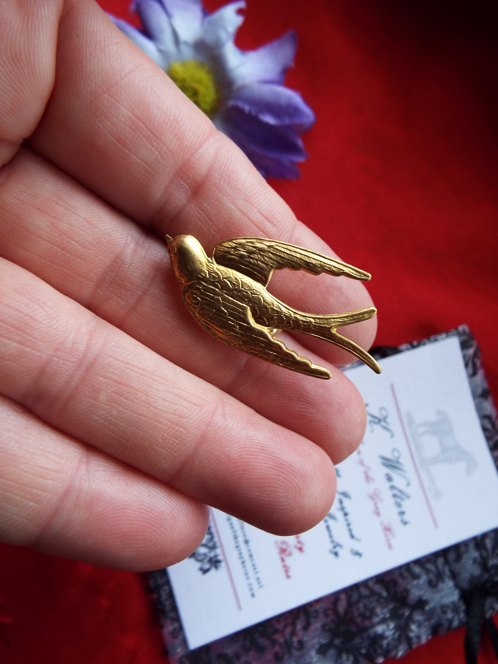 BR-0066 - Dove Brooch - Dove of Peace, Martha Washington, Brass Dove ...