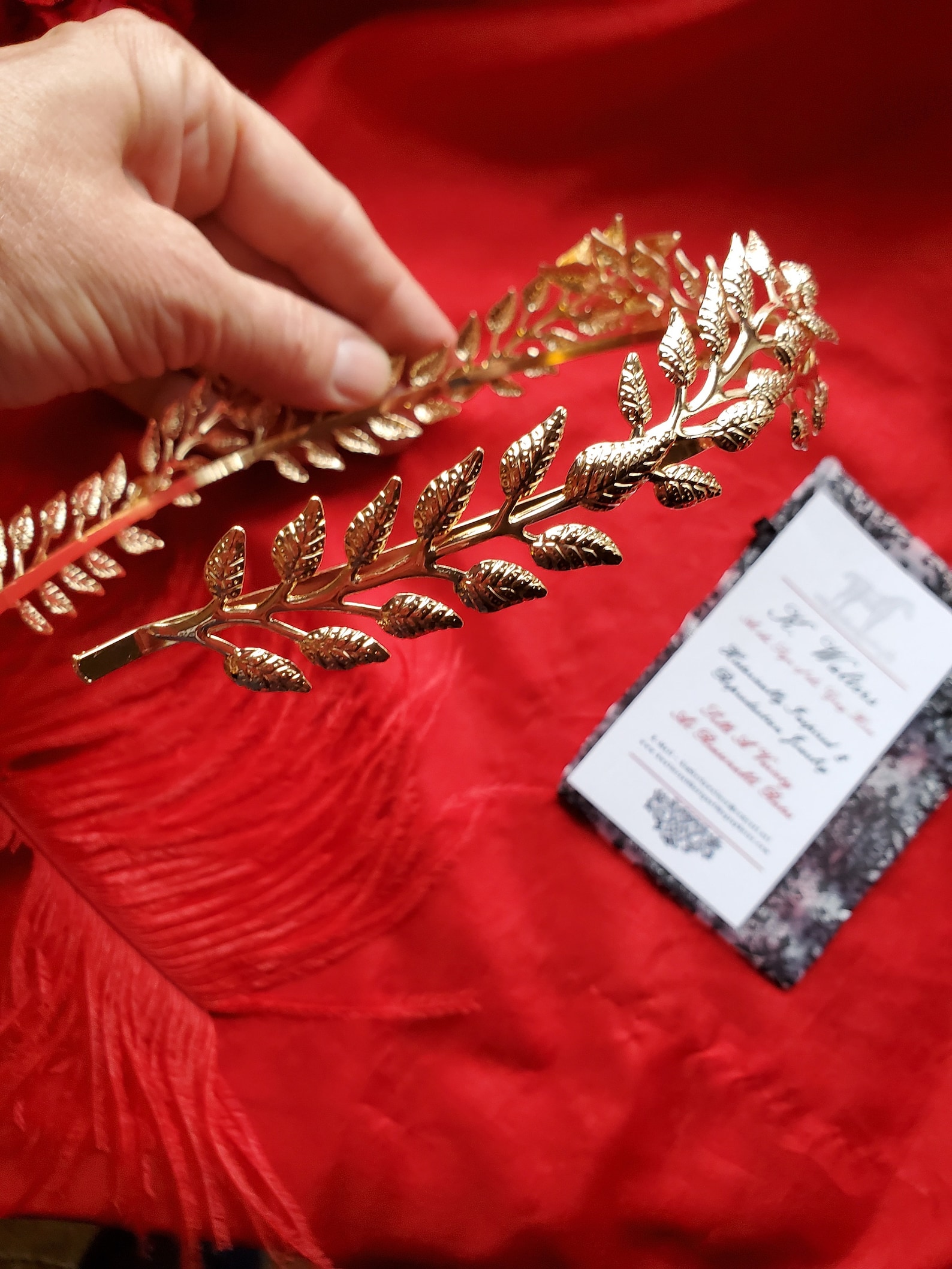 T-0022D - Vintage Small Leaves Neoclassical Regency Tiara, Georgian ...
