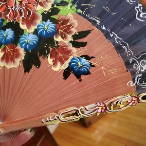 F-0004 Wooden Hand Painted Hand Fan Georgian Fan Regency | Etsy