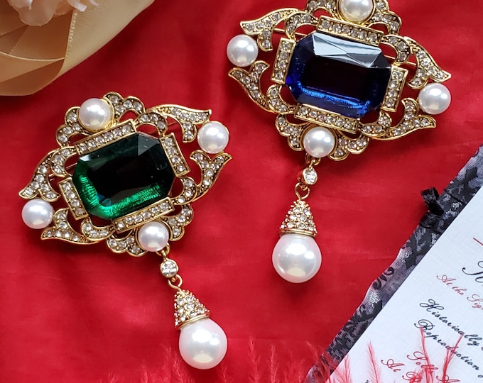 BR-0063 - Renaissance Pearl Brooch - Georgian, Regency, Queen Elizabeth ...