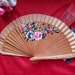 F-0004 Wooden Hand Painted Hand Fan Georgian Fan, Regency Fan ...