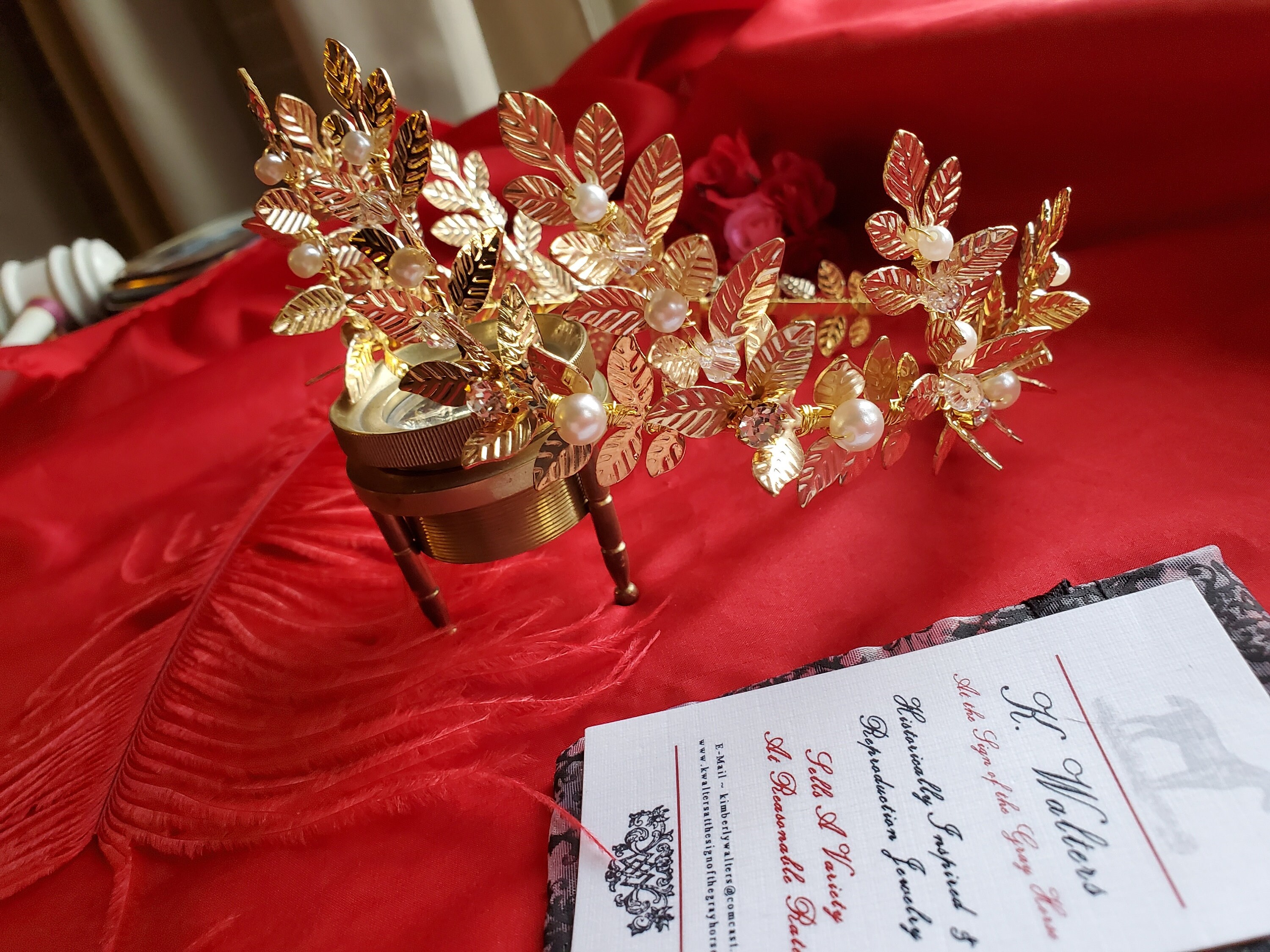 T-0022 Vintage Leaves Neoclassical Regency Tiara Georgian - Etsy