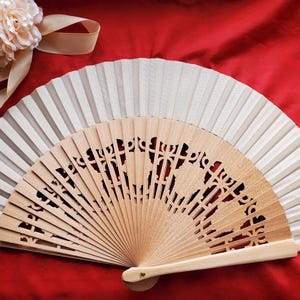 F-0008 - Wooden Style Hand Painted Fan - Georgian Fan, Regency Fan ...
