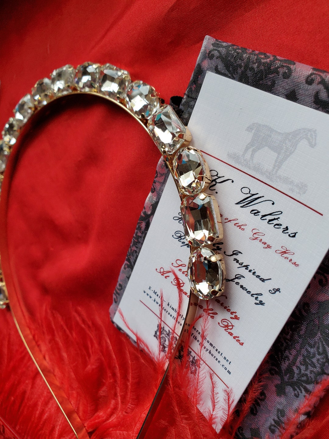 HA-0052A Rhinestone Diadem Headband - Regency, Queen Victoria, Queen ...