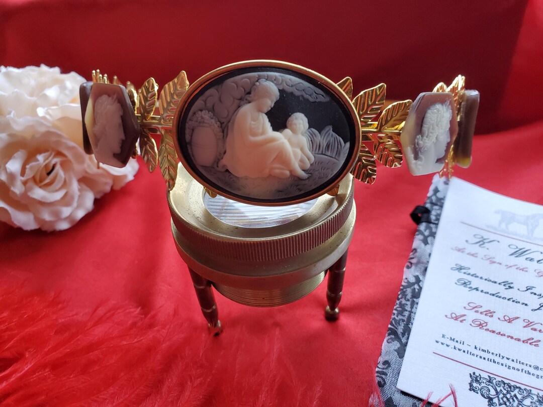 HA-0098 Neoclassical Cameo Tiara Regency, Living History, Jane Austen ...
