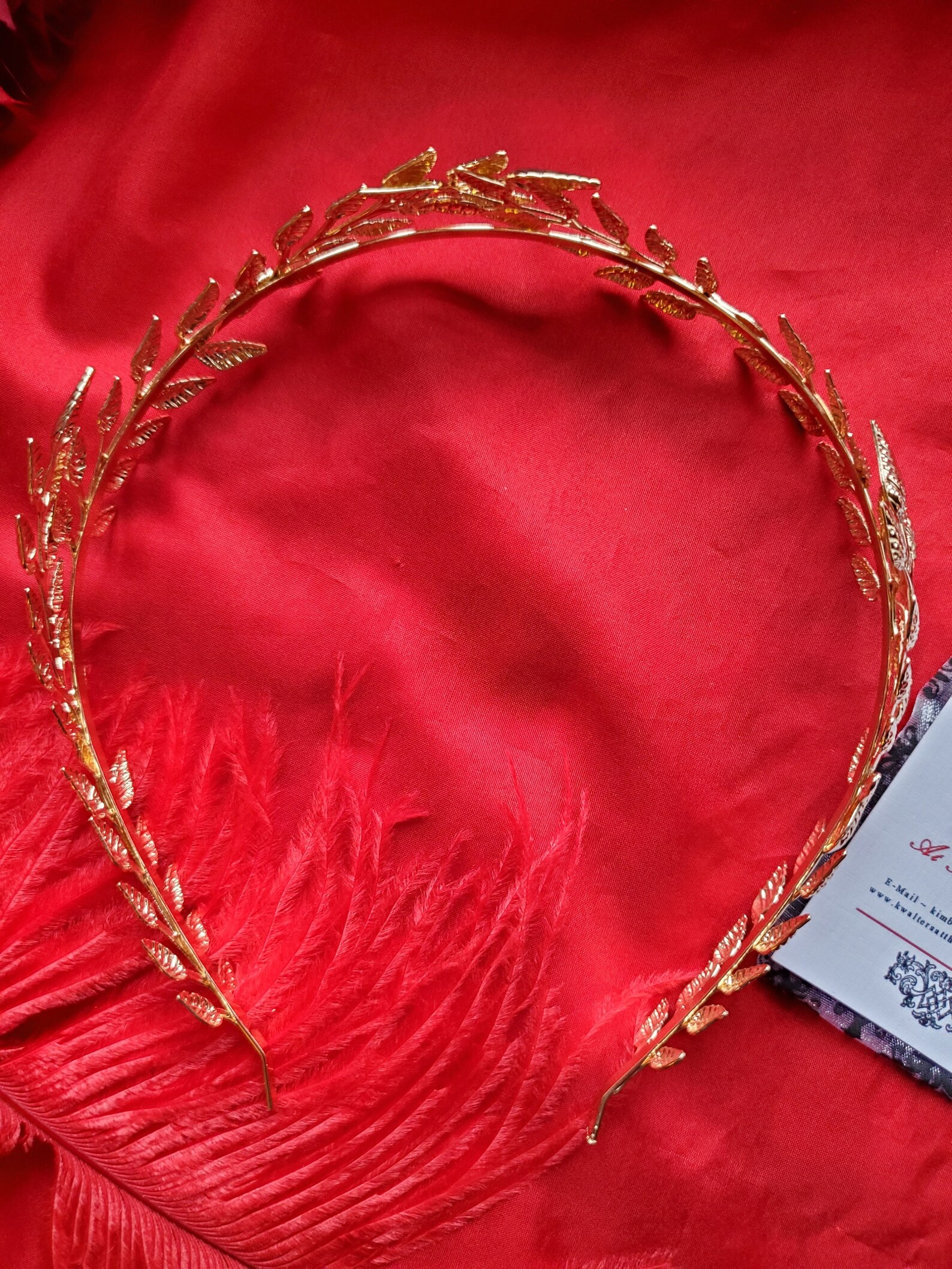 T-0022D - Vintage Small Leaves Neoclassical Regency Tiara, Georgian ...