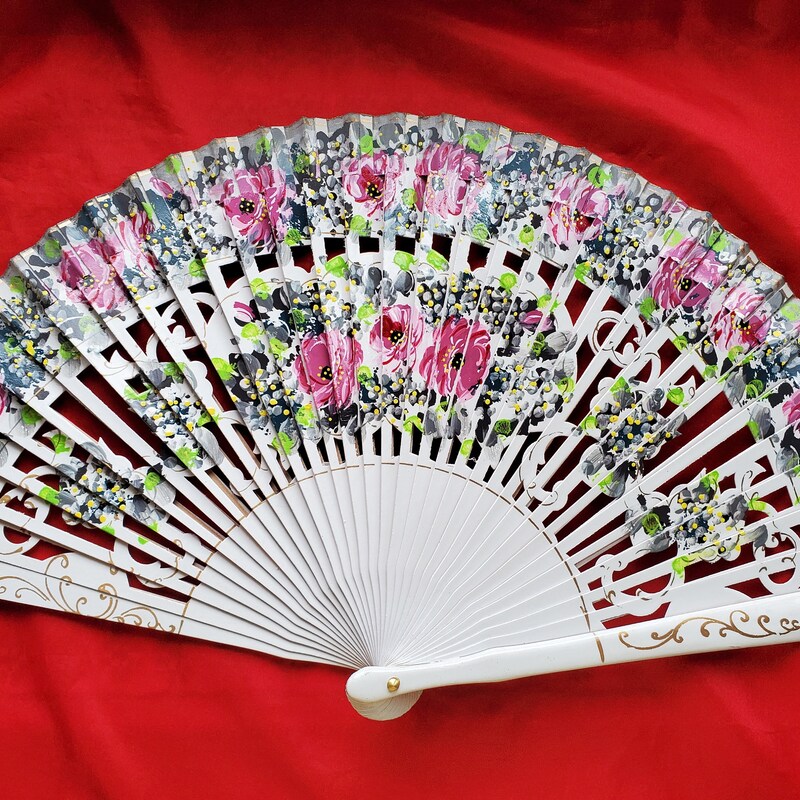Hand Painted Fan - Etsy