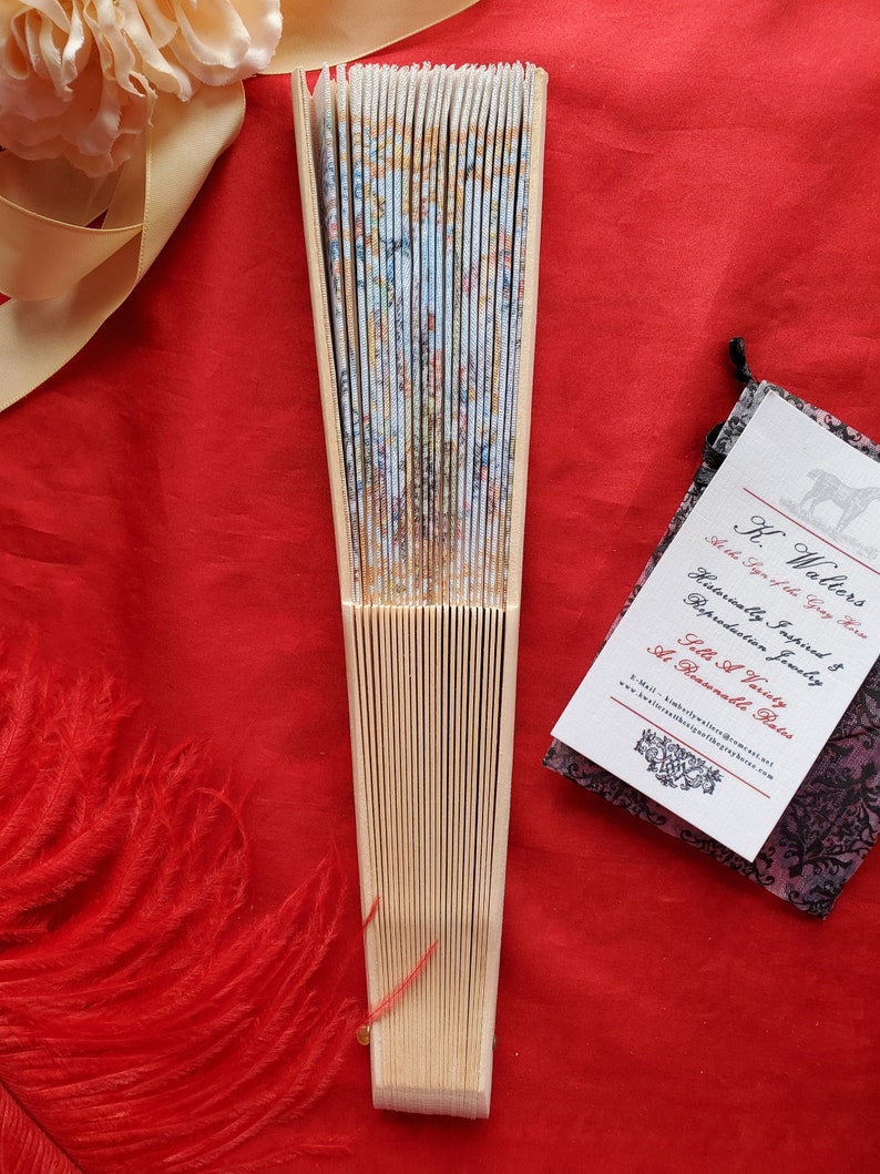 F-0010 Georgian Hand Fan Georgian Fan Regency Fan - Etsy