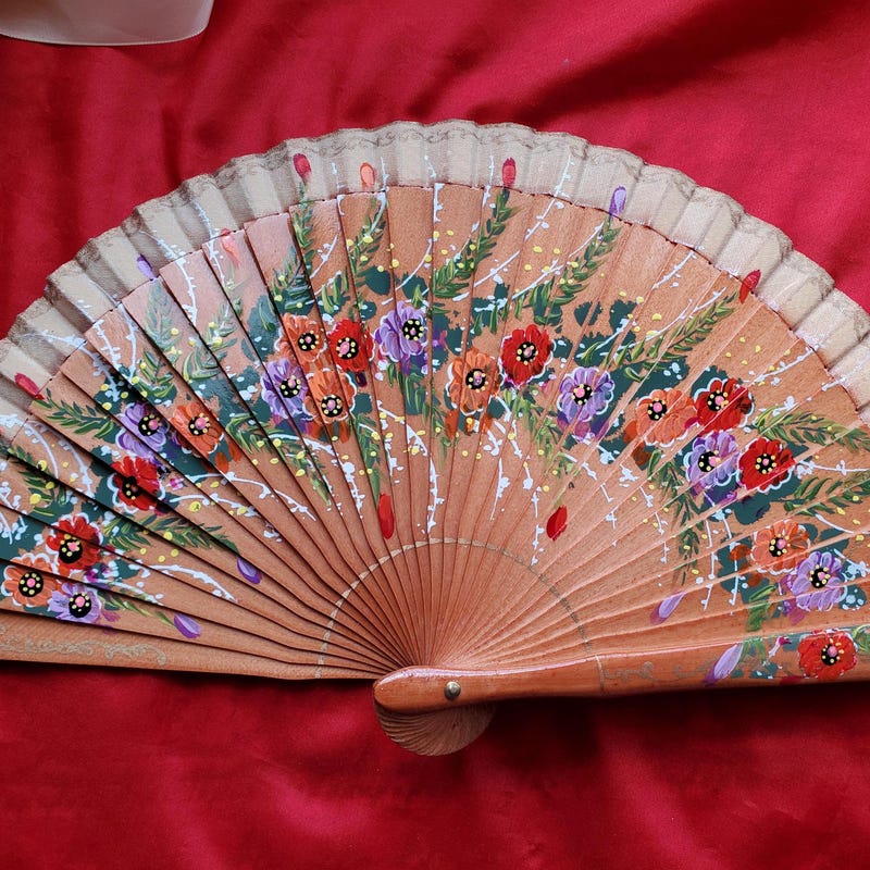 Hand Painted Fan - Etsy