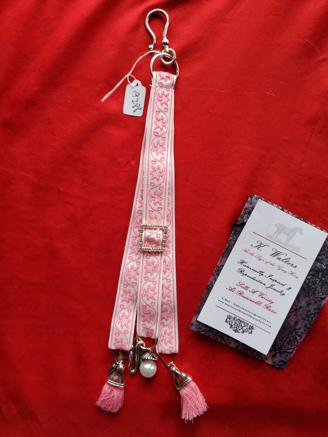 MWC-0027 - A Style Black Ribbon Georgian Watch Strings, Watch Fobs ...